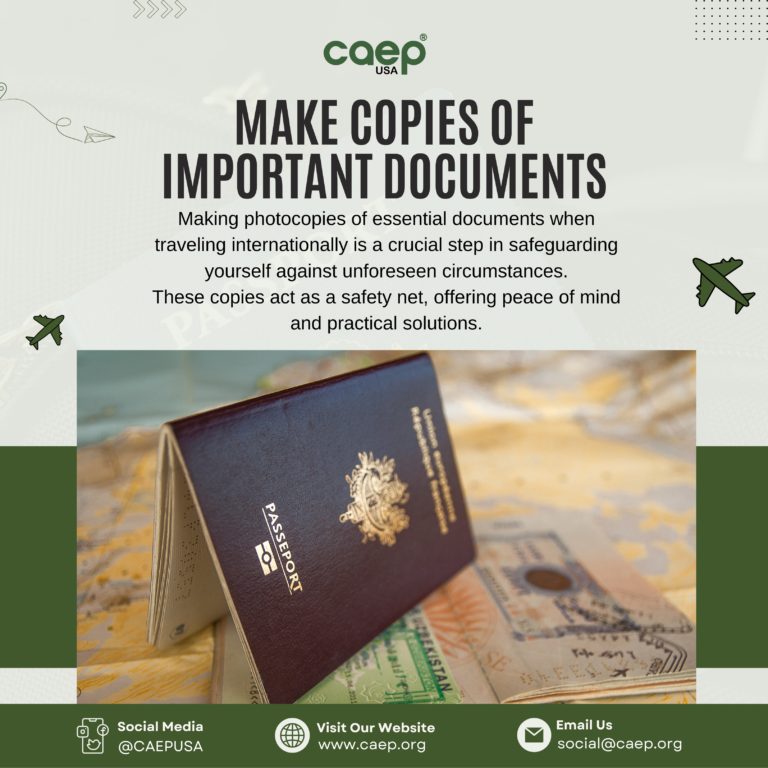 Travel Tip: Make Copies of Important Documents - CAEP Blog